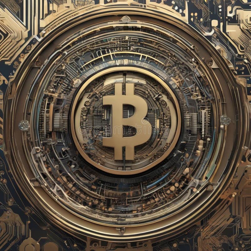 "Digital Gold: Bitcoin Circuit" Stock Illustration - Illustration of ...