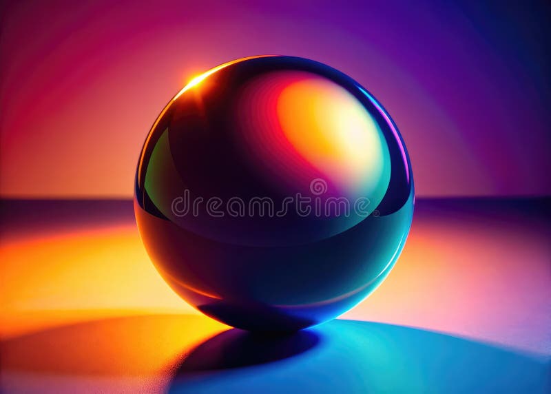 A Striking 3D Rendered Sphere Silhouette Abstract Geometric Art with ...