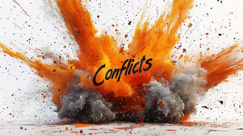 A Striking 3D Rendering Depicting a Dynamic Explosion with the Word ...