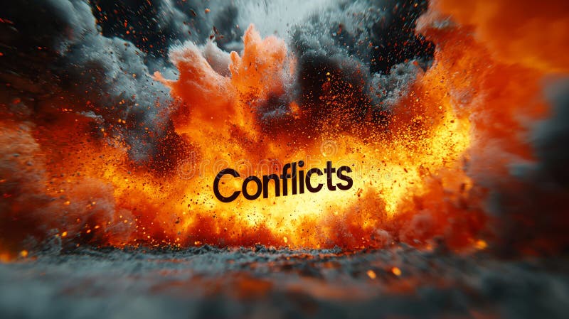 A Striking 3D Rendering Depicting a Dynamic Explosion with the Word ...