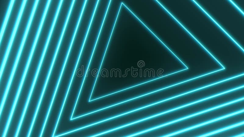 Dynamic Triangular Neon Lights Rendered in 3d Stock Video - Video of ...