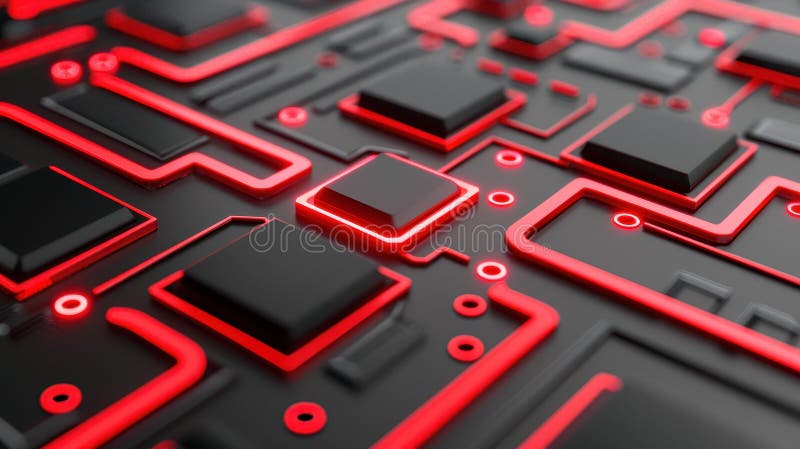Striking 3D Rendering Showcasing Abstract Cyber Security Theme with ...