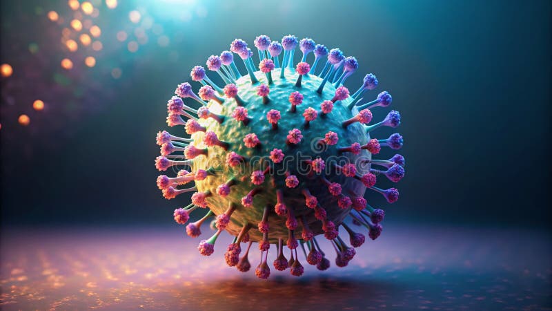 A Striking 3D Visualization of a Virus Particle a Minimalist Abstract ...