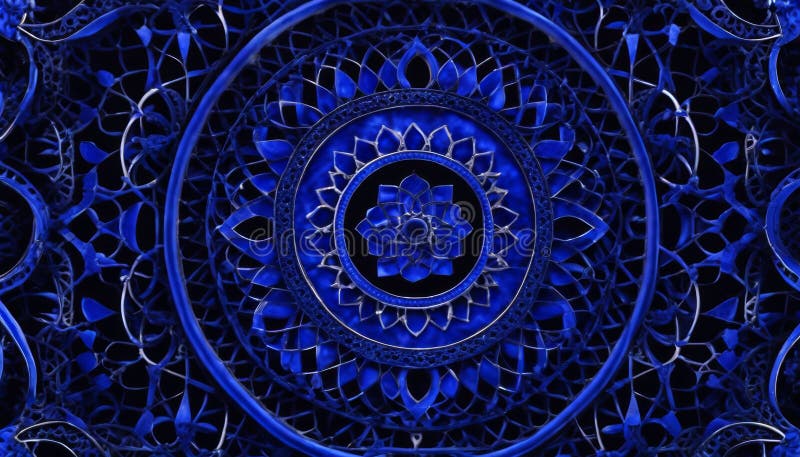 Deep Blue Geometric Elegance Stock Photo - Image of geometric, blue ...