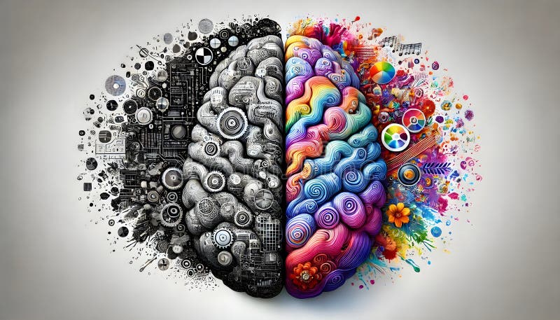 Balanced Brain: Symmetry of Logic and Creativity Stock Illustration ...