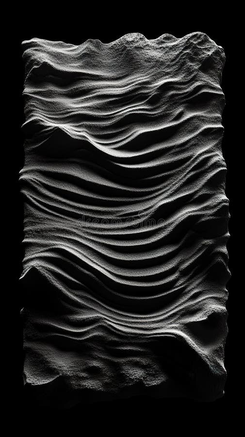 Textured Abstract Pattern Displaying Flowing Lines and Waves in Dark ...