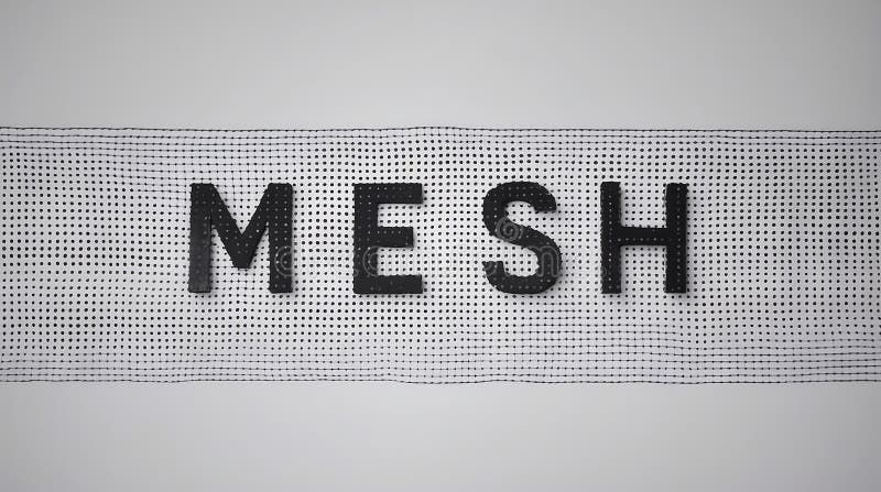 Dotted Mesh Design Showcasing the Word MESH in a Creative Layout Stock ...