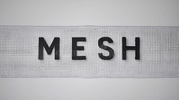 Dotted Mesh Design Showcasing the Word MESH in a Creative Layout Stock ...