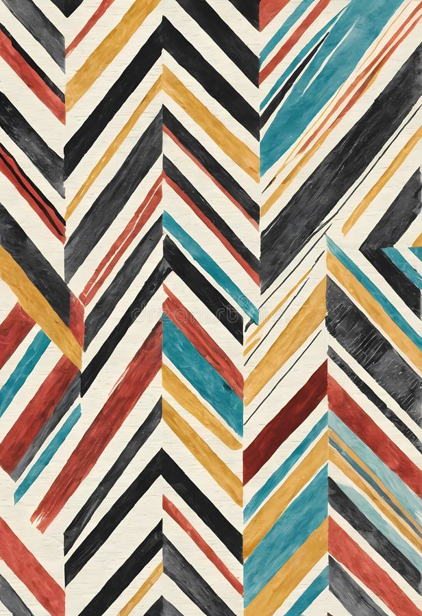 Striking Diagonal Lines in a Vivid Mix of Colors Form an Engaging ...
