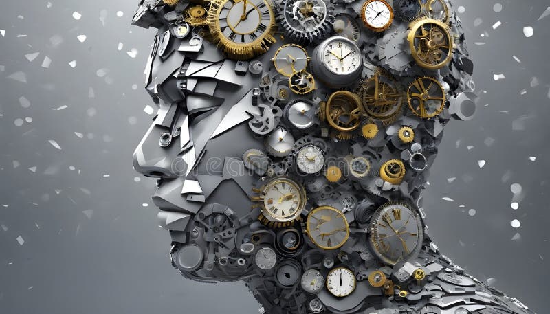 Timeless Mind: the Intersection of Thought and Time Stock Illustration ...