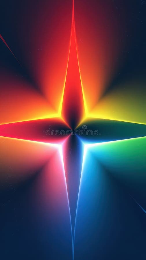 Colorful Digital Starburst Design with Vibrant Hues of Red, Blue, and ...