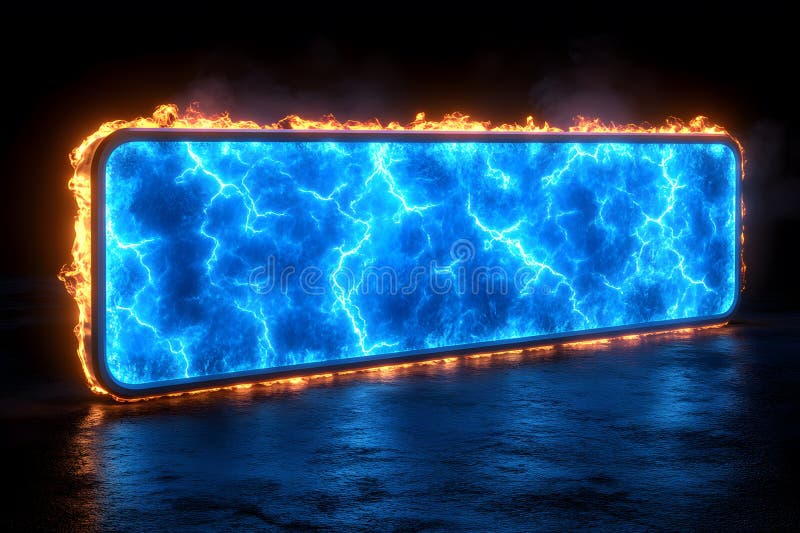 Electrifying Energy Concept with Fiery Frame for Modern Digital Design ...