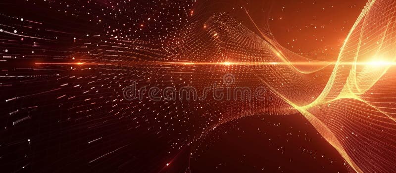 A Striking Digital Visualization Depicting a Futuristic Data Stream ...