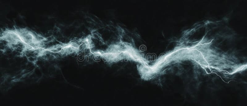 A Striking Display of Smoke Intertwined with Lightning, Creating a ...