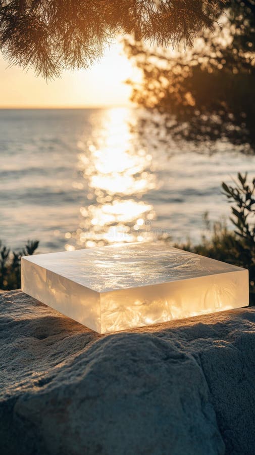 Translucent Green Display Featuring Ocean Plastic Pollution Reminder ...