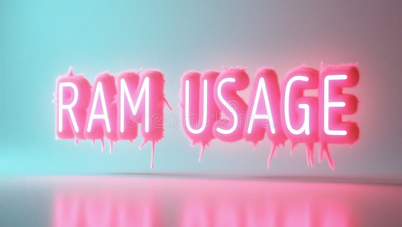 Creative Representation of RAM Usage Highlighted in Modern Typography ...
