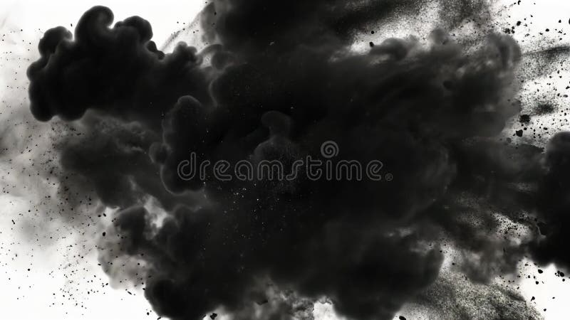 A Powerful Black Powder Explosion Creating Dramatic Effects and Visuals ...