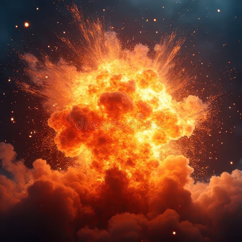 Striking Explosion with Transparent Background - AI-Generated Stock ...