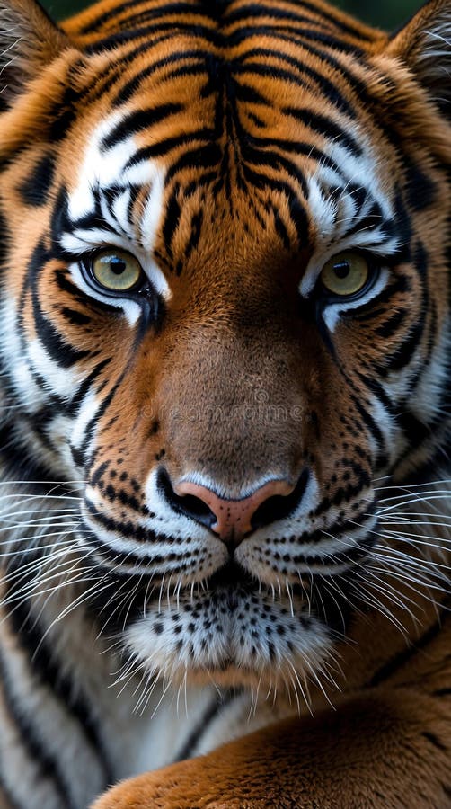 Closeup View of a Tiger Showcasing Sharp Retractable Claws and Intense ...