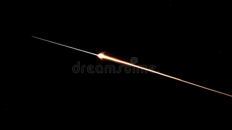 Striking Fireball: a Dazzling Meteor Shower in the Dark Cosmos Stock ...