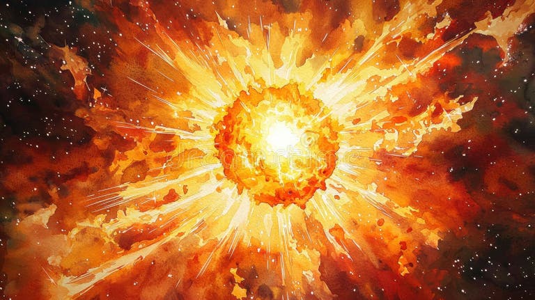 Striking Fireball in the Sky Creating a Dramatic Scene with Bright ...