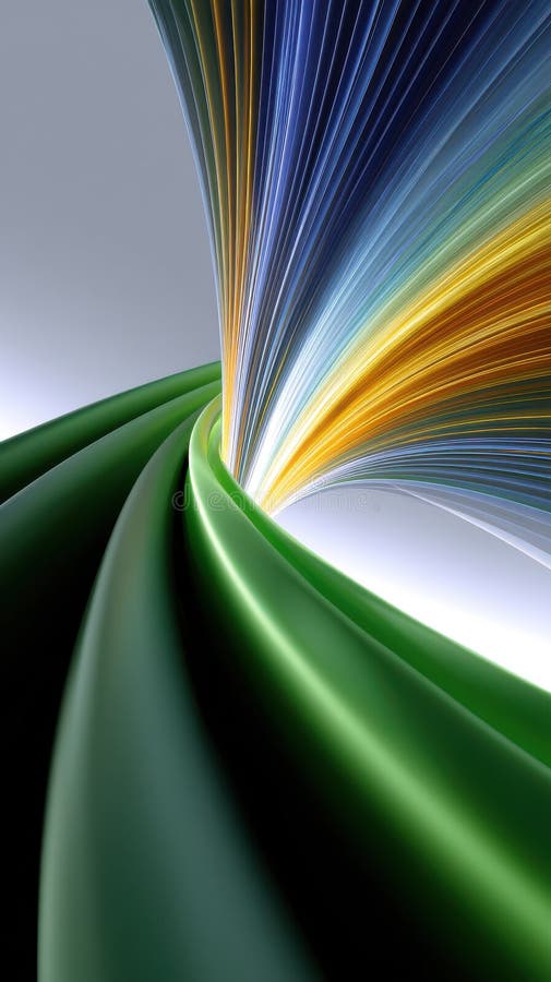 Striking Flowing Multi-colored Abstract Lines Create a Dynamic Design ...