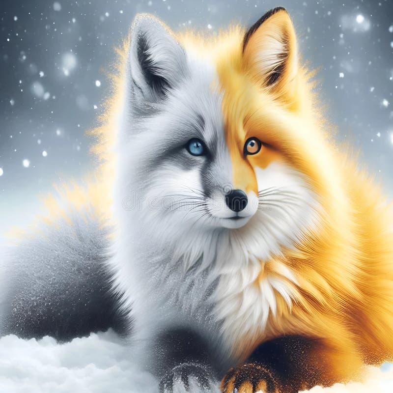 A Striking Fox, with Its Lush Fur, Enjoys the Calm and Beauty of a ...