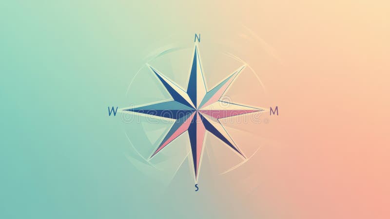A Striking Geometric Compass Rose Design Showcases Clean Lines and a ...