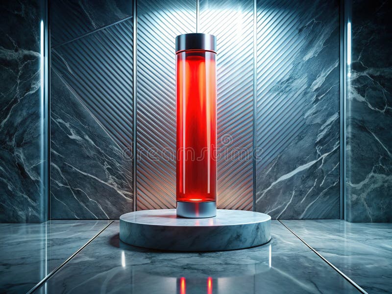 A Striking Geometric Composition Marble Platform Tube Grid and Frosted ...