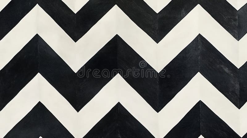 A Striking Geometric Pattern with Chevron Lines in Contrasting Black ...