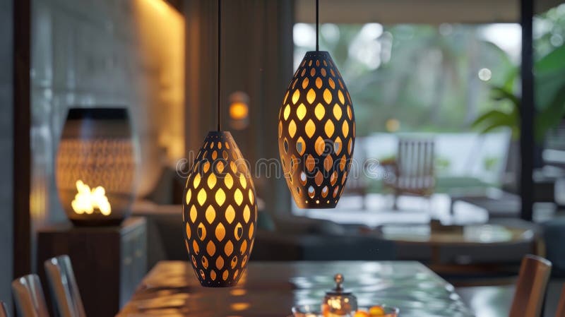 The Striking Geometric Patterns on these Lamp Shades Add an Intriguing ...