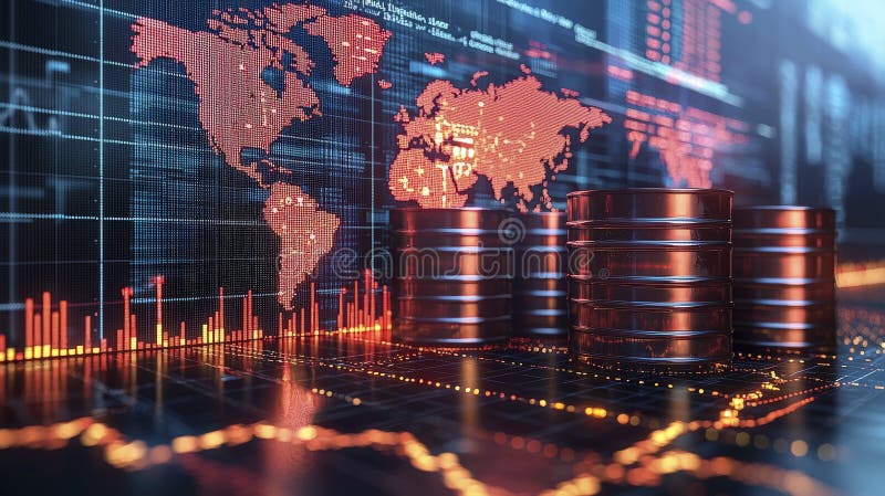 Striking Global Energy Market Visualization Stock Illustration ...