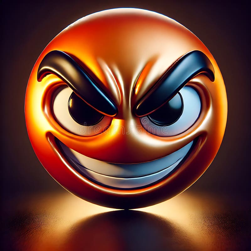 Fiery Mischief Emoji stock illustration. Illustration of advertising ...