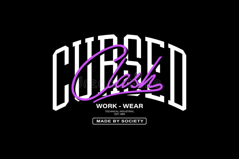 Cursed Clash Workwear Urban Graphic Design Stock Illustrations – 1 ...