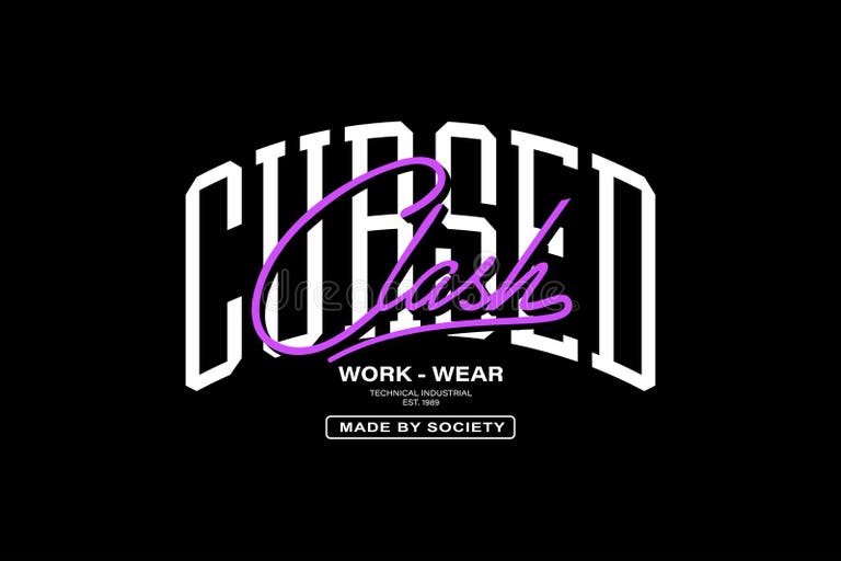 Cursed Clash Workwear Urban Graphic Design Stock Illustrations – 1 ...