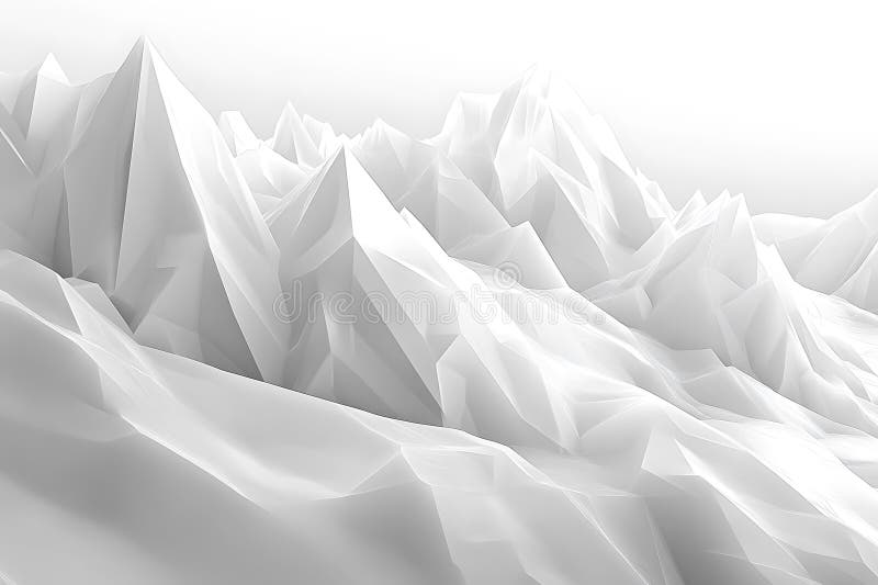 This Striking Grayscale Abstract Image Showcases Layered Peaks and ...