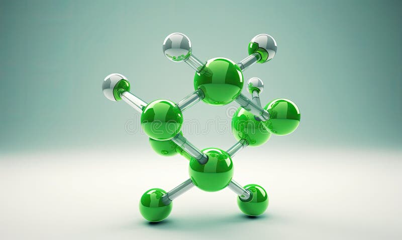 A Striking Green Model of a Structure Stock Illustration - Illustration ...