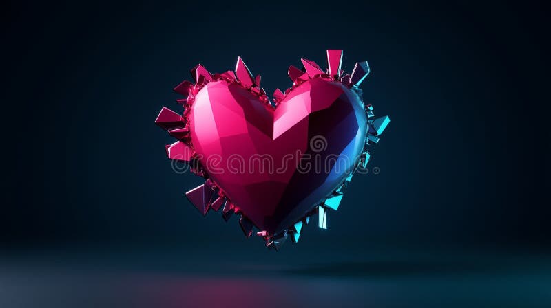A Striking Heart Design Reflecting Love and Light Stock Image - Image ...