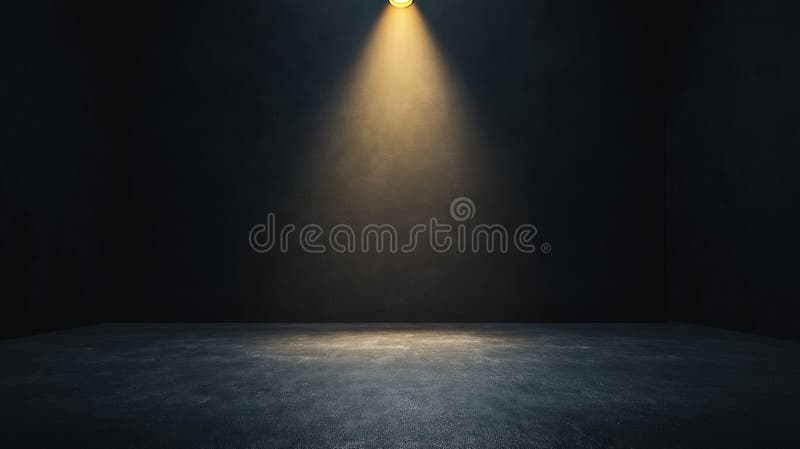 Hyper-Realistic Spotlight Beaming from Above on Black Gradient ...