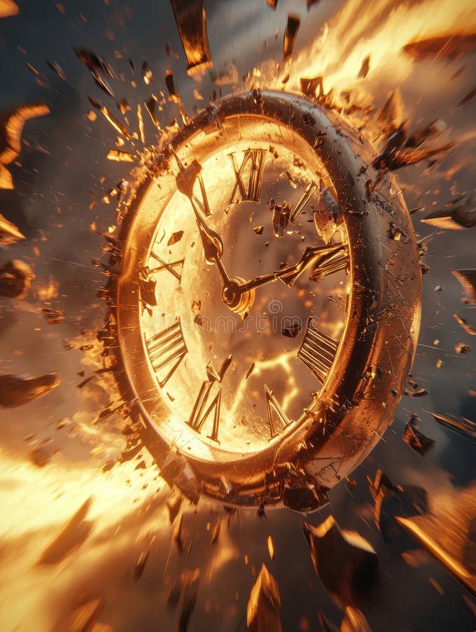 Spiraling Concept of Time Explosion Illustration Stock Illustration ...