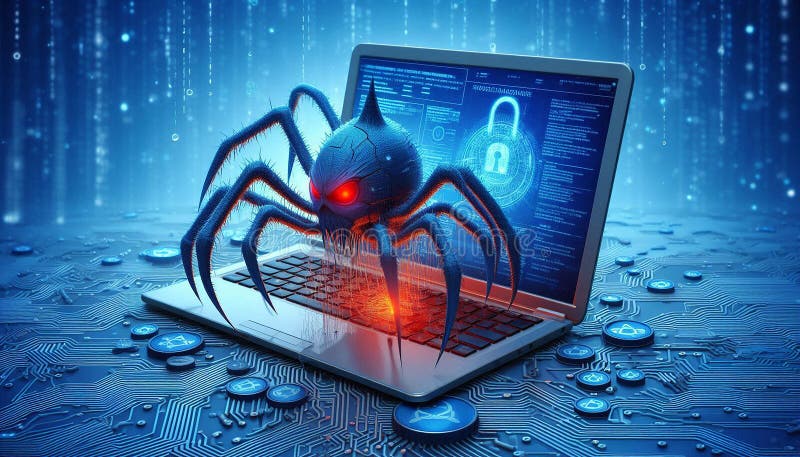 Cyber Threats Virus and Malware Concept Illustration Stock Illustration ...