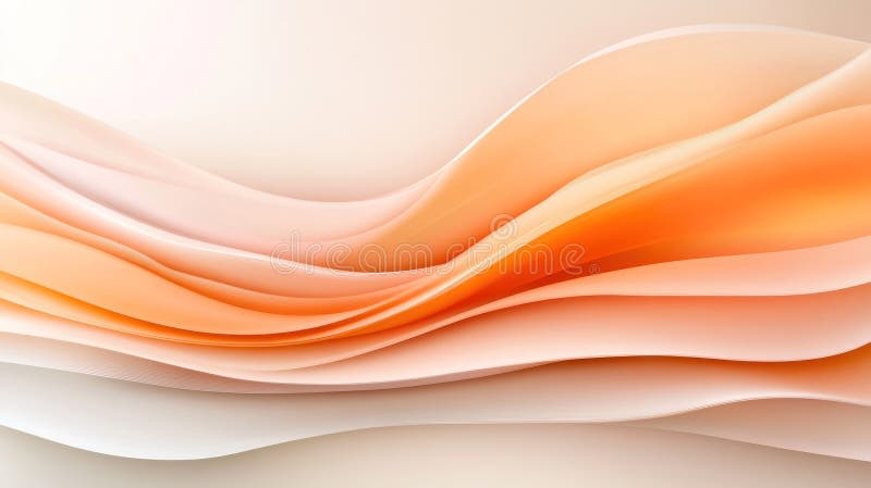 Ocean Waves Texture in Abstract Orange and Peach Fuzz Layers on ...