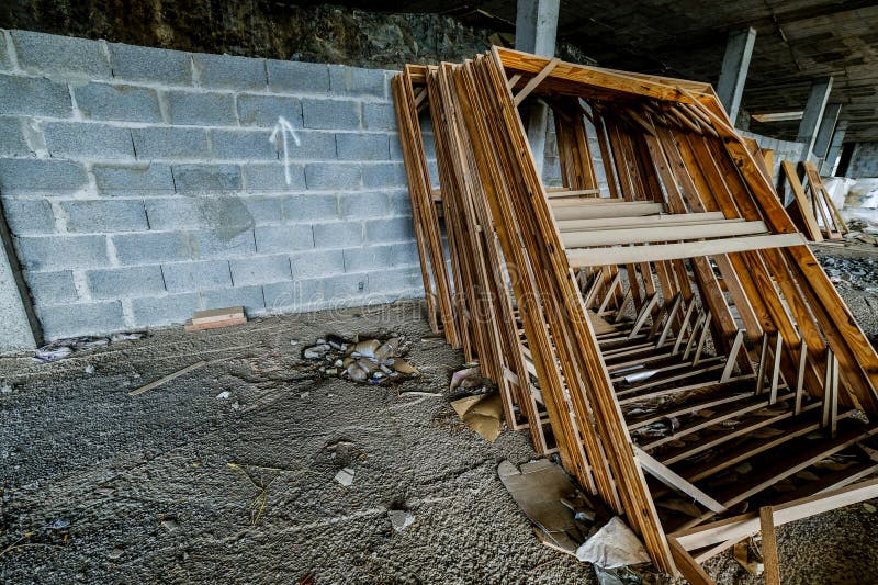 Abandoned Construction Site of a Hotel on the Canary Islands. Stock ...
