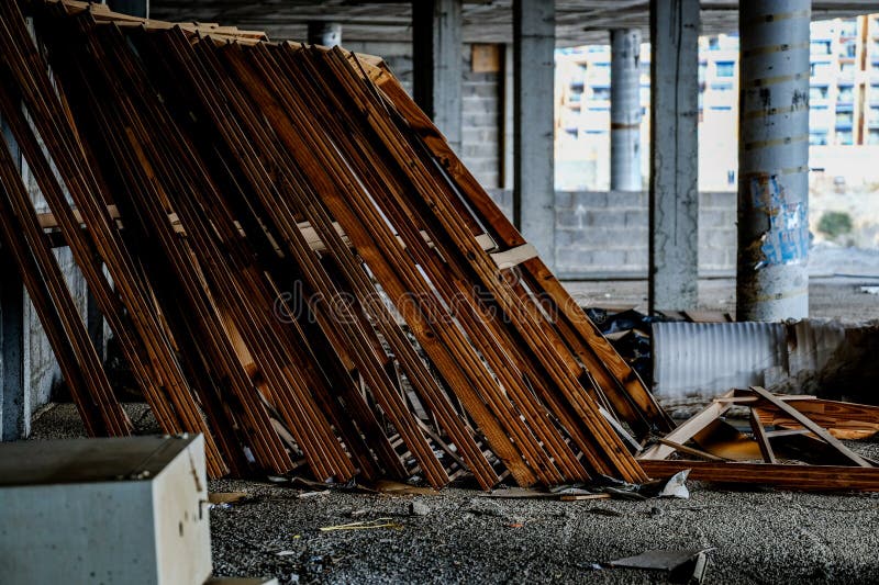 Abandoned Construction Site of a Hotel on the Canary Islands. Stock ...