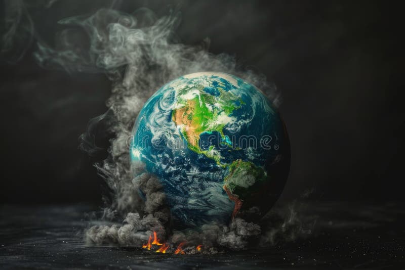 Earth on Fire,a Stark Visualization of Global Warming and Pollution ...
