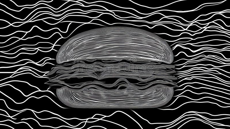 AI Art: Abstract Burger stock illustration. Illustration of design ...