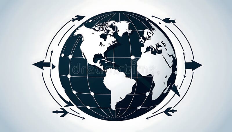 Global Network Connections stock illustration. Illustration of drawing ...