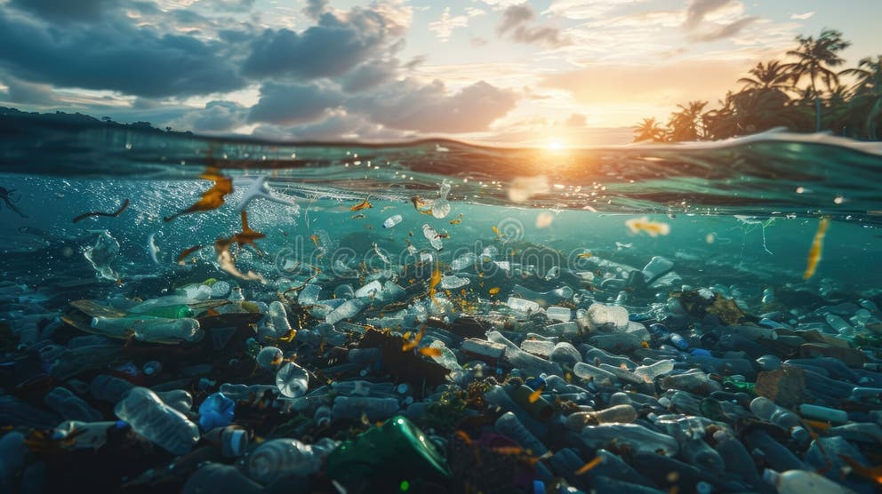 Menace of Underwater Plastic Pollution: Glowing Garbage in the Ocean ...