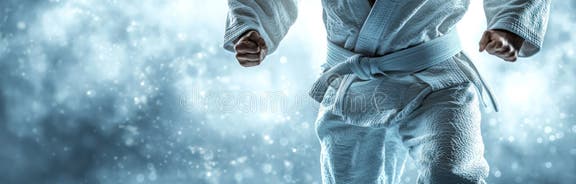 Dynamic Judo Practitioner Executing Precise Throw in Traditional Dojo ...