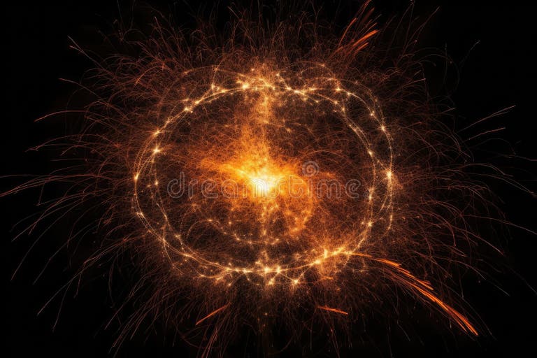 Striking Image of Electric Sparks Emanating from a Central Source and ...
